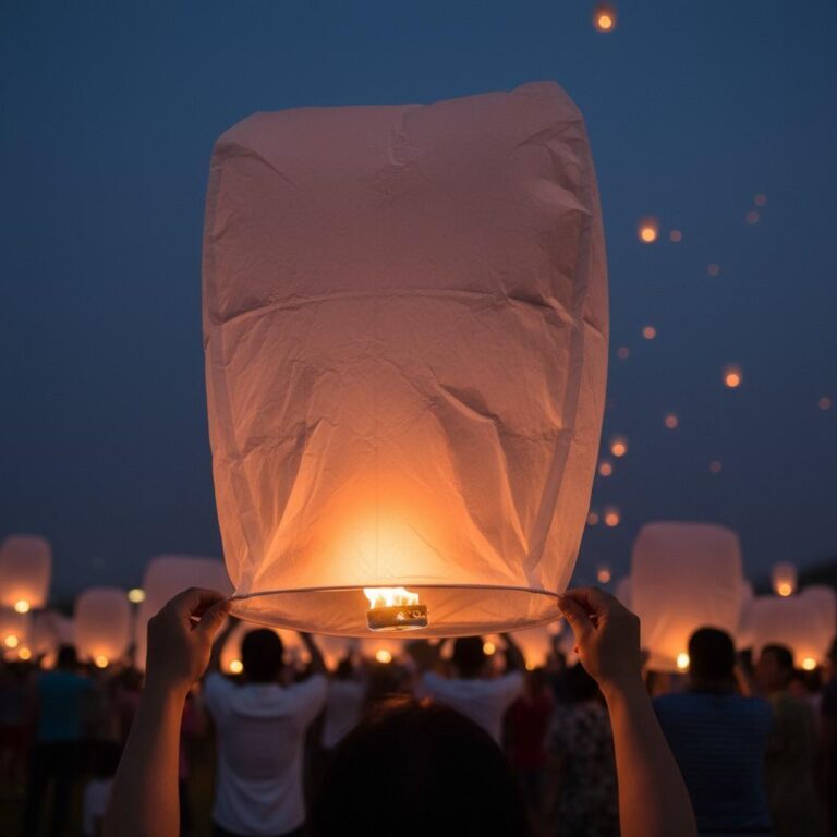 Floating Lanterns To Release In Sky | Biodegradable Paper Chinese ...
