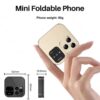 Mini Flip Mobile Phone 2 SIM Card Small Display Foldable Cell Phone ...
