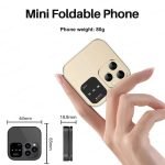 Mini Flip Mobile Phone 2 SIM Card Small Display Foldable Cell Phone ...