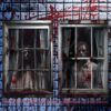 2 Pack Halloween Window Decorations - Scary Skull Silhouettes ...