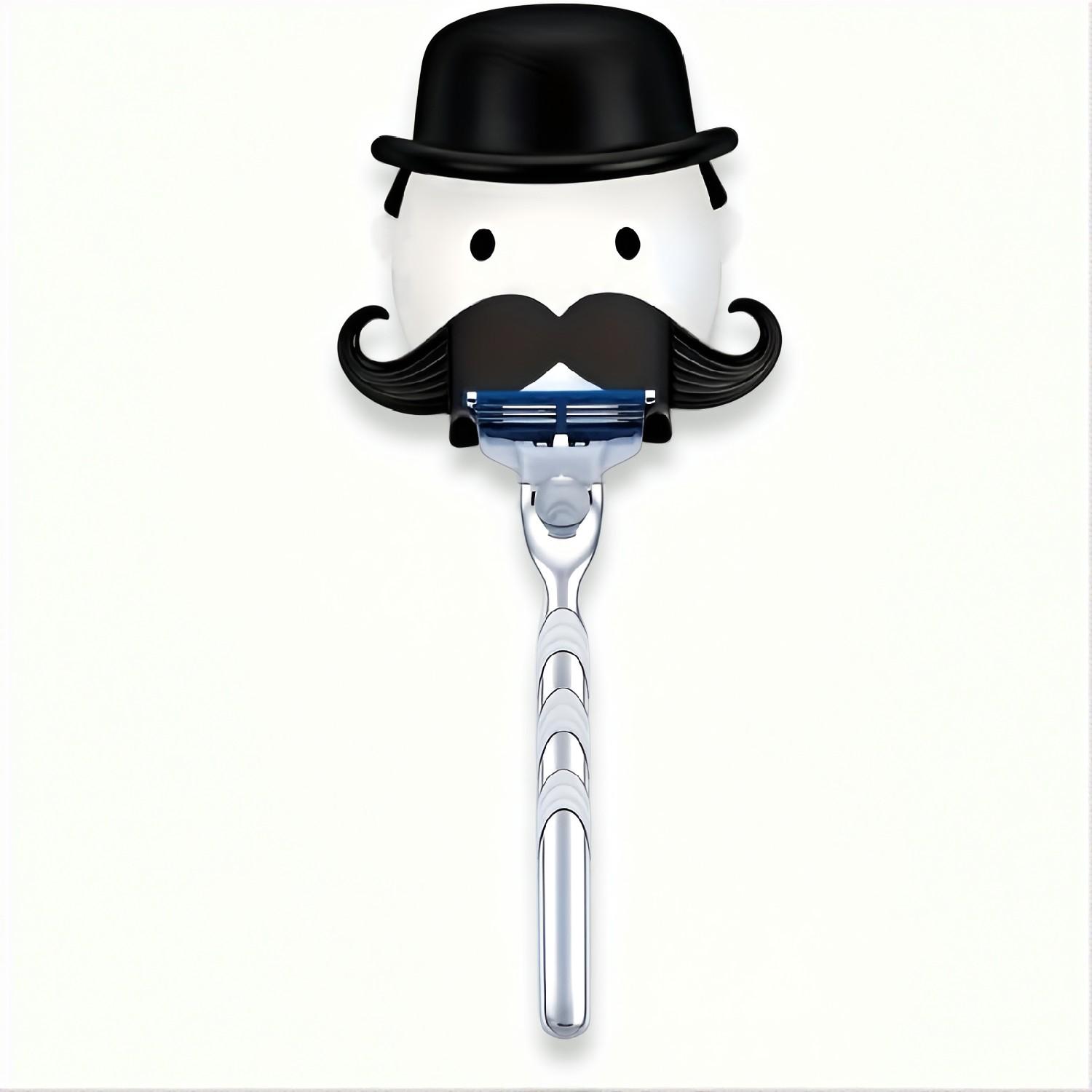 Wall-Mounted Beard Shaver Holder – Gentleman Design, No-Drill ...