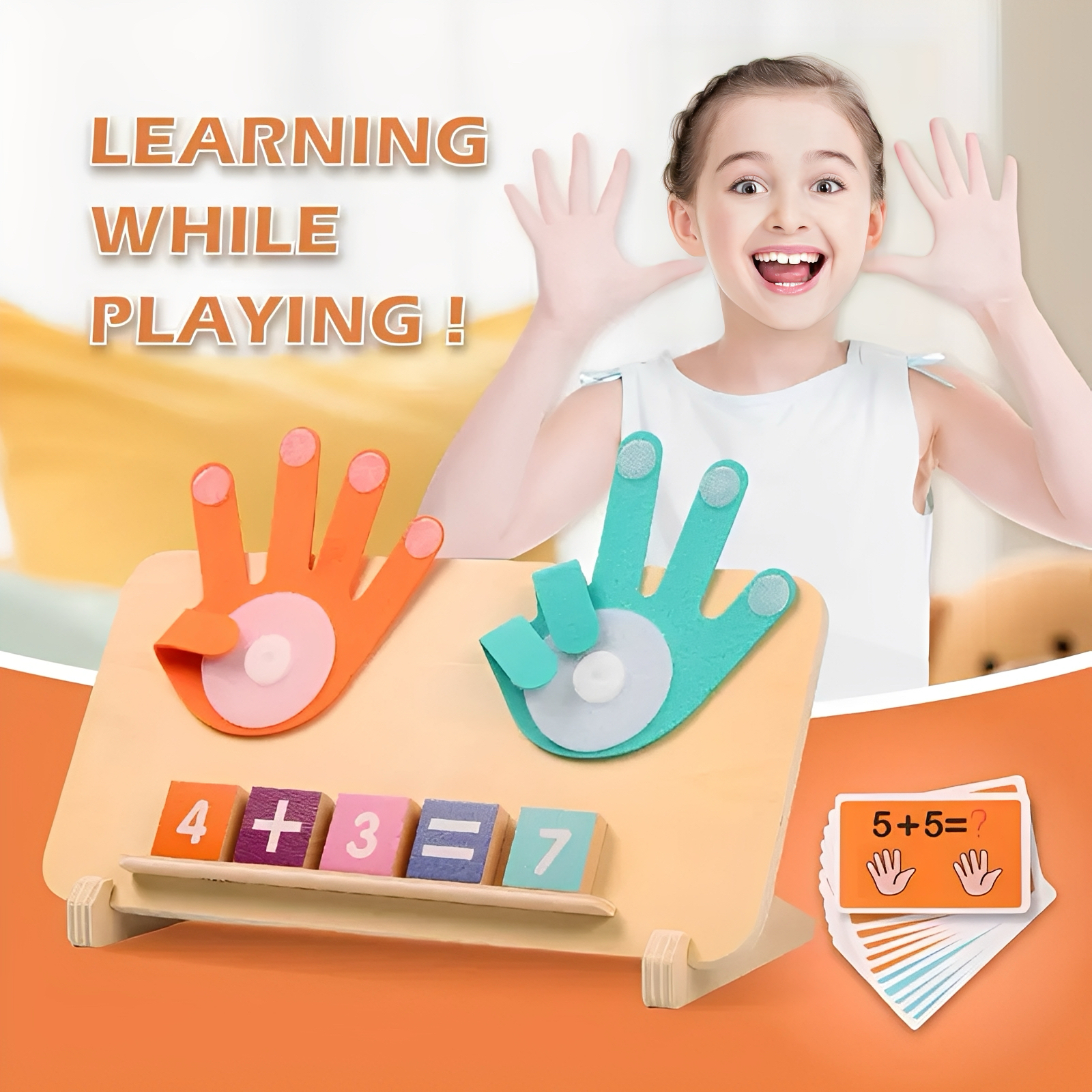 Wood Arithmetic Learning Board – Interactive Math Toy with Number ...