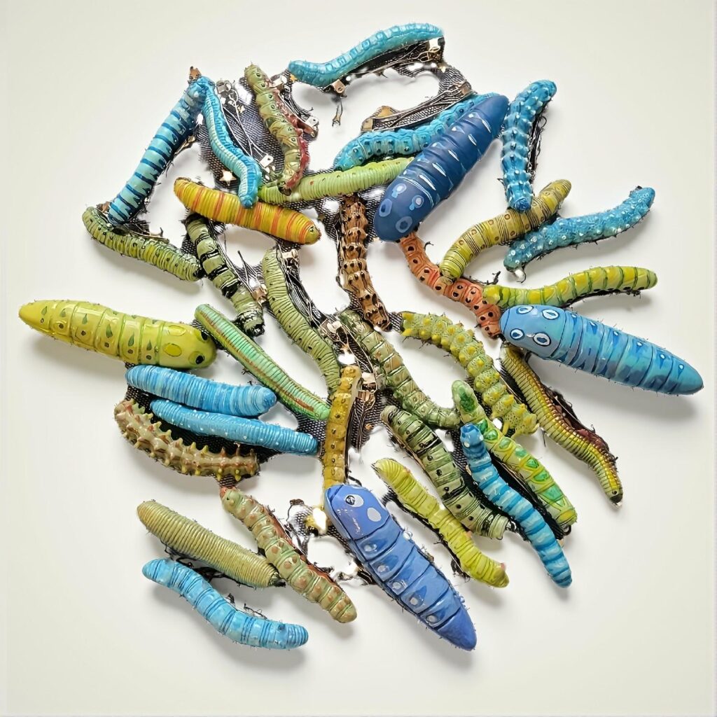 6 Pcs Realistic Caterpillar Hair Clips – Fake Bug Prank Accessories ...