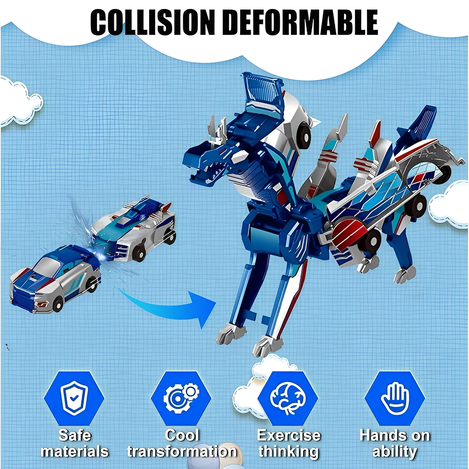 2-in-1 Transforming Race Car Dinosaur Automatic Transforming Toy – Best ...