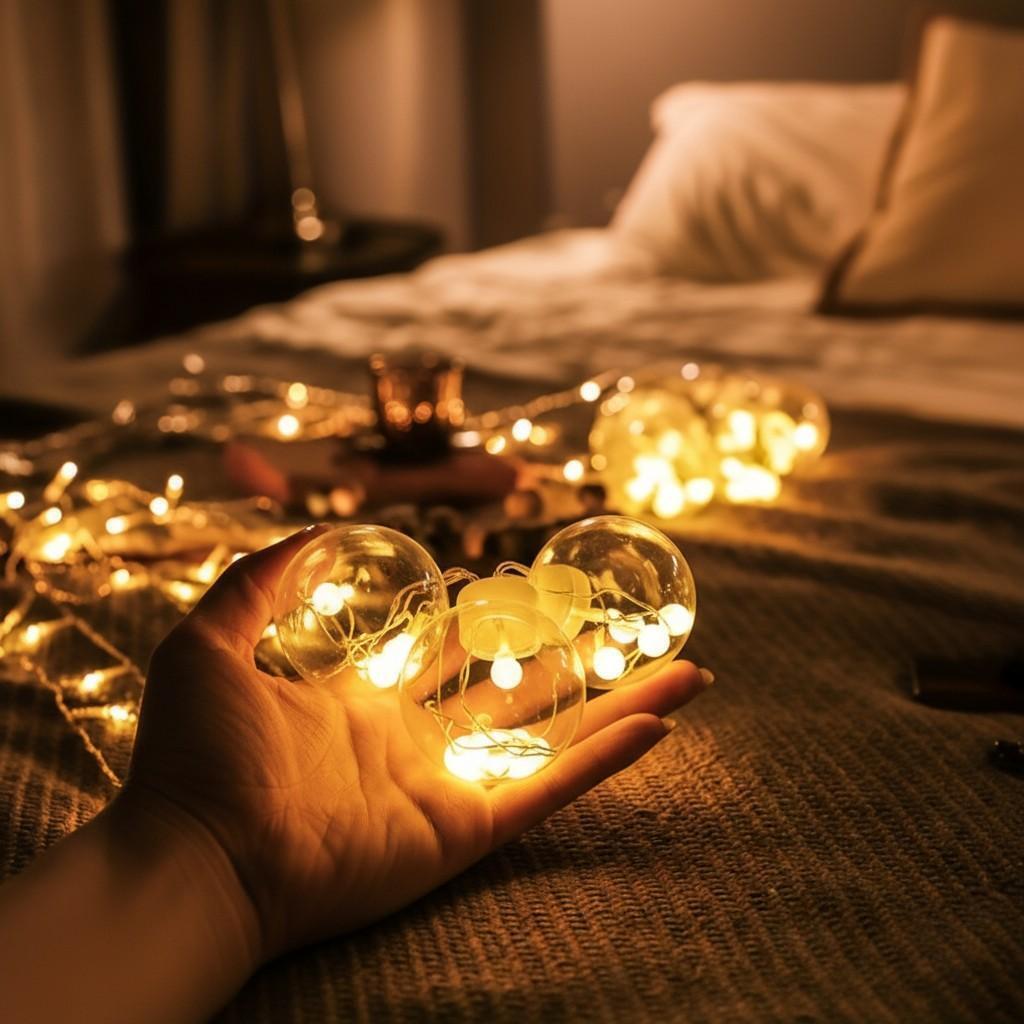 12 Pcs Fairy Light String with 108 LED Bulbs – Battery-Powered, Wall ...