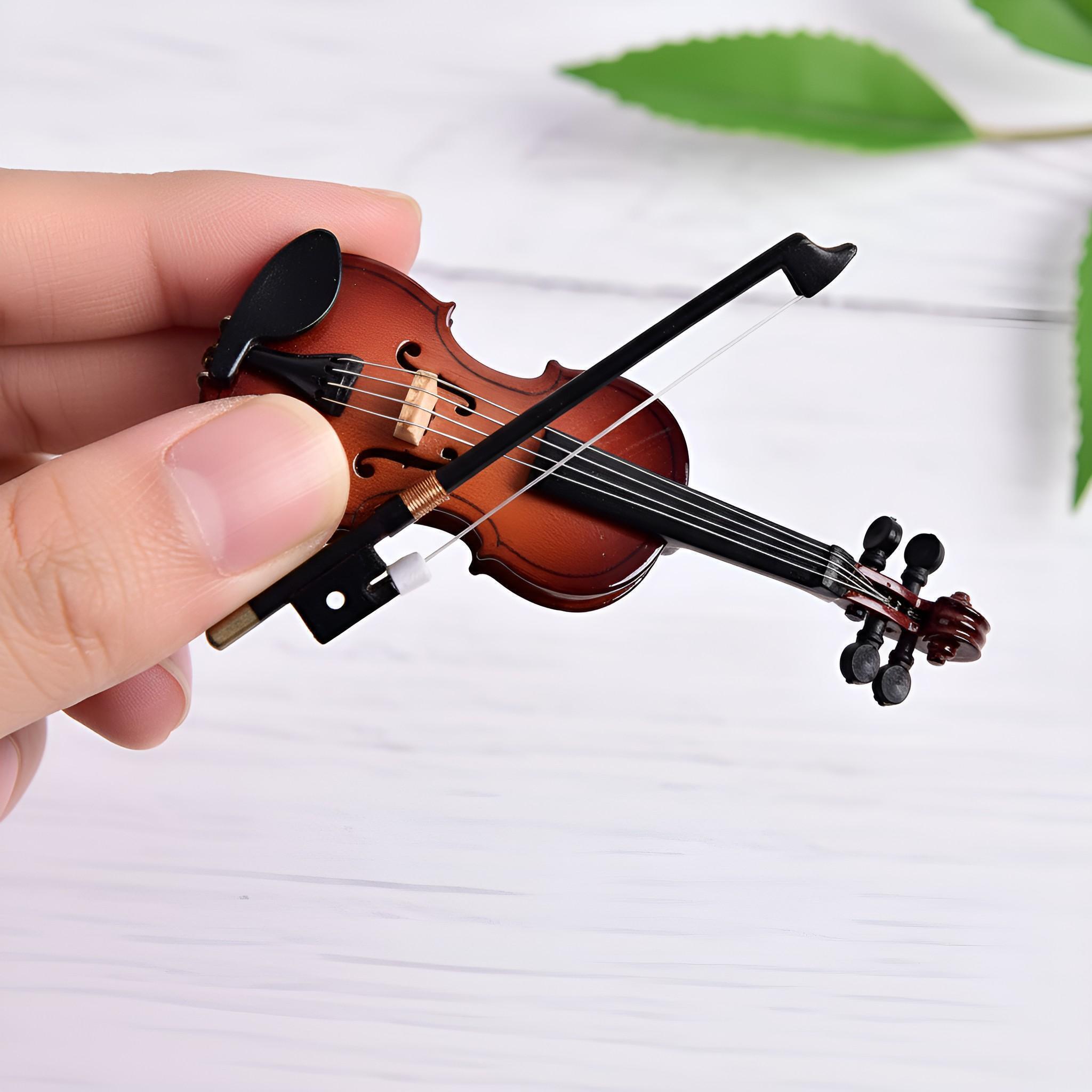 Mini Small Violin – Miniature Music Instrument With Support - Usamerica ...