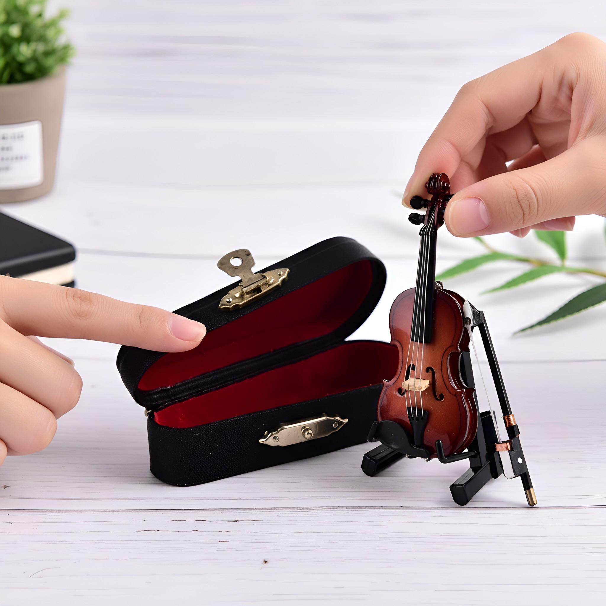 Mini Small Violin – Miniature Music Instrument With Support - Usamerica ...